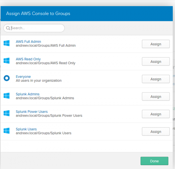 AWS, OKTA: Single sign-on in AWS Console using OKTA and on-prem Active ...